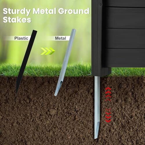 Trash Can Fence, 48" L x 49" H Air Conditioner Screen Privacy Fence ...