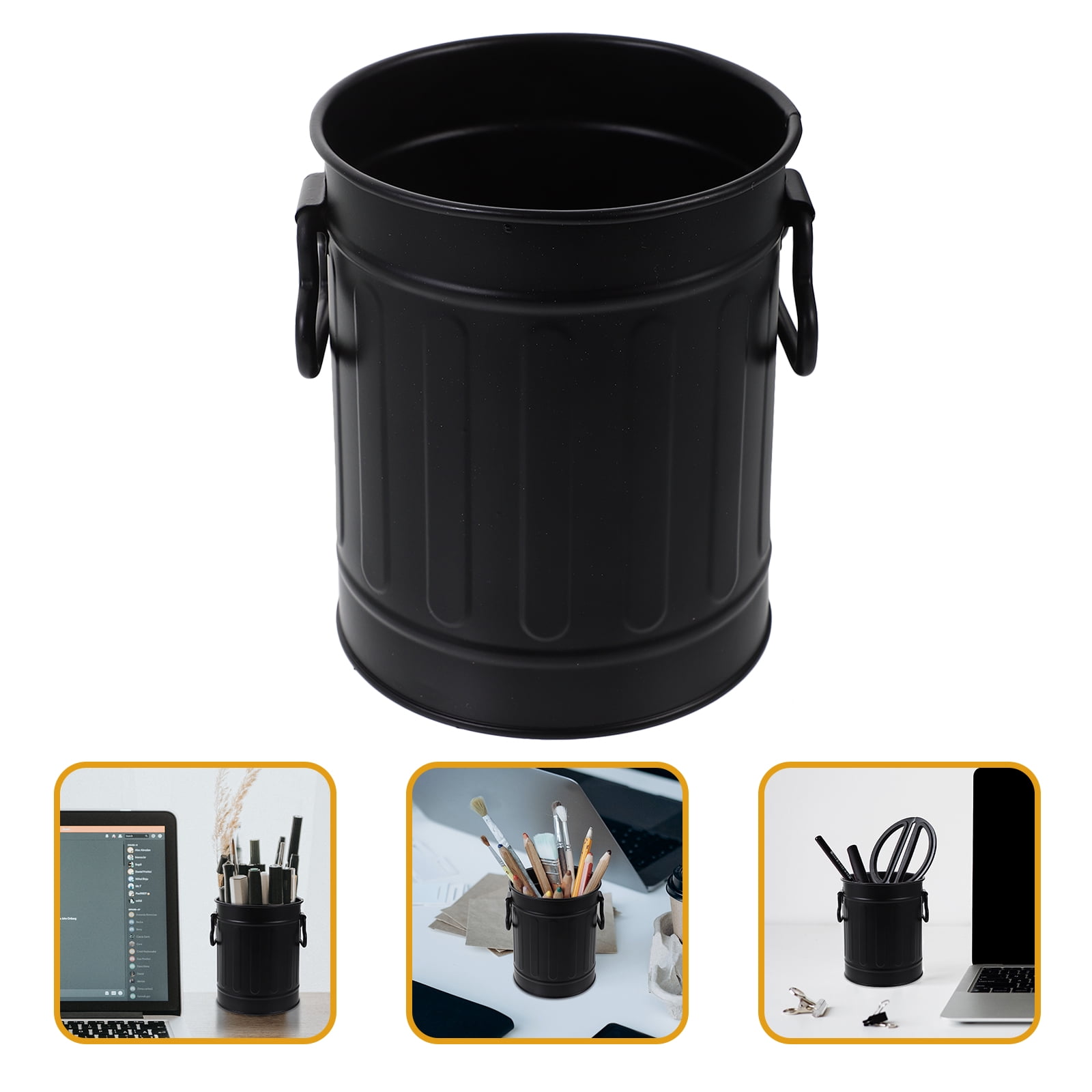 ETEREAUTY Desktop Waste Bin Storage Bucket Iron 1Pack Back to School ...