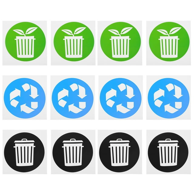 Trash Can Label Garbage Sticker Stickers Sorting Waste Labels Recycling ...