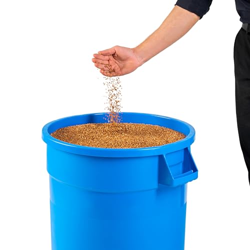 Trash Can With Lid And Dolly Round Ingredient Storage Containers ...