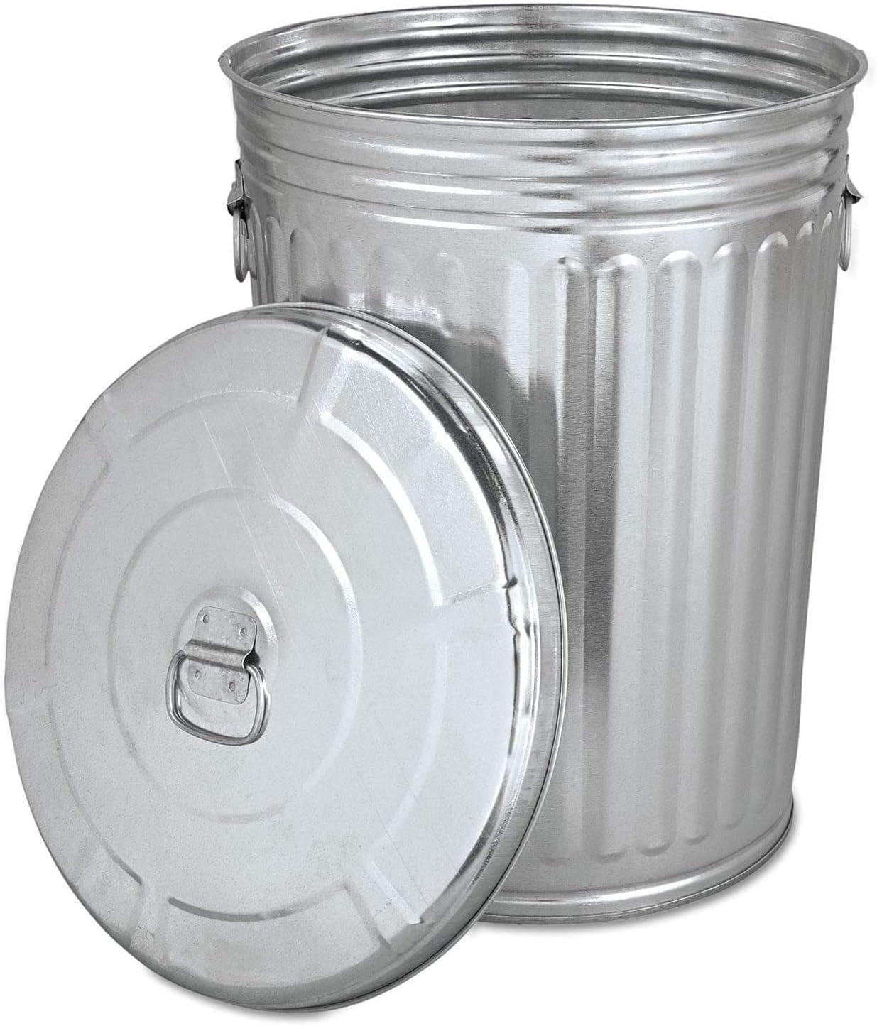 Trash Can With Lid - Pre-Galvanized Trash Can With Lid Round, Steel ...
