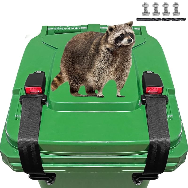 Trash Can Lock, Buckle Type Garbage Lock with Durable & Adjustable ...