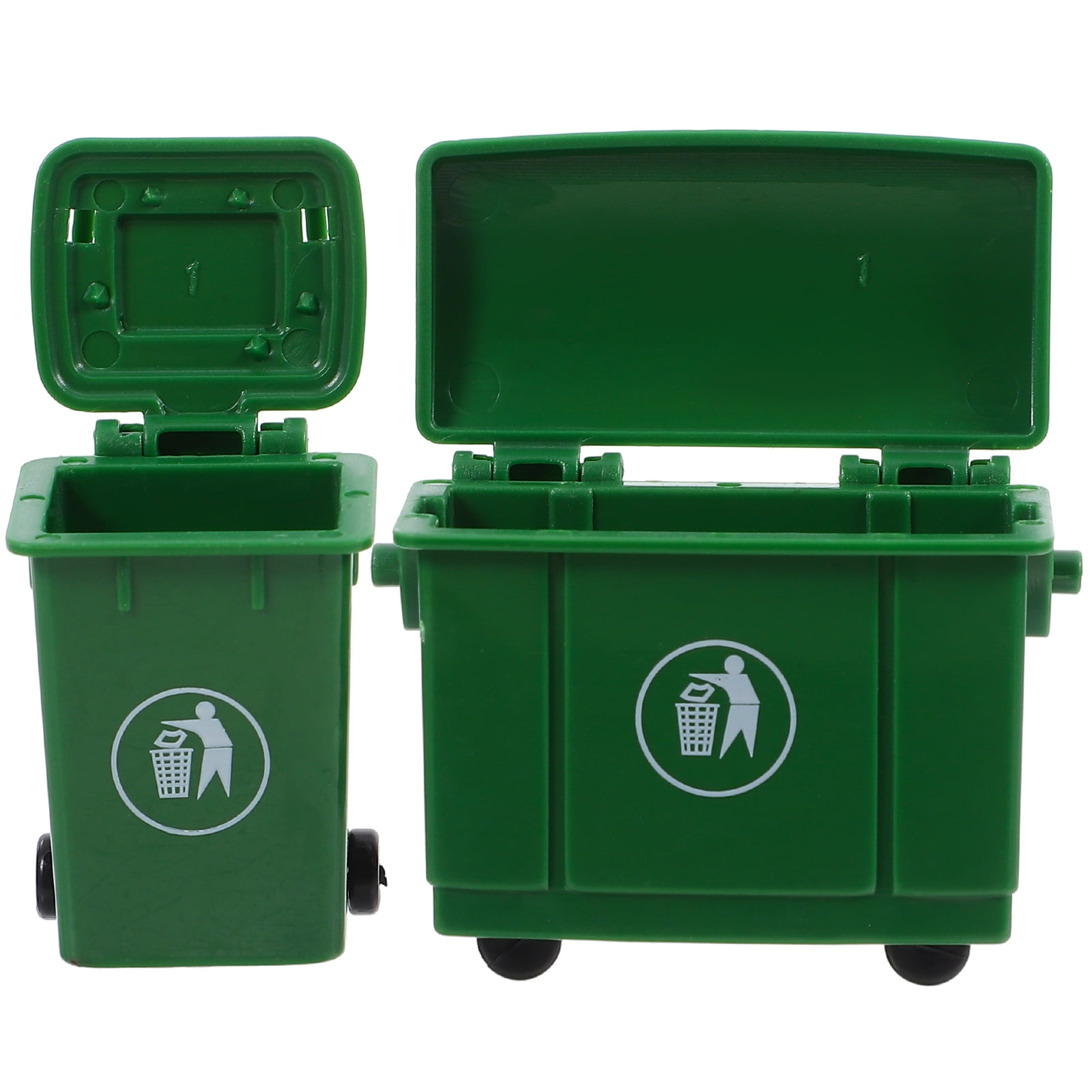 Trash Can Model Toy House Rubbish Bin Kids Toys Child Green - Walmart.com