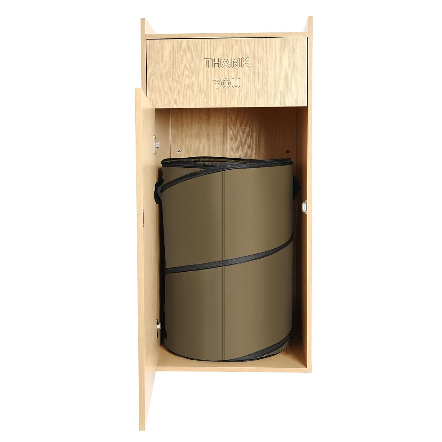 Trash Can Outdoor Garbage Receptacle with Tray Holder Heavy Duty Yard ...