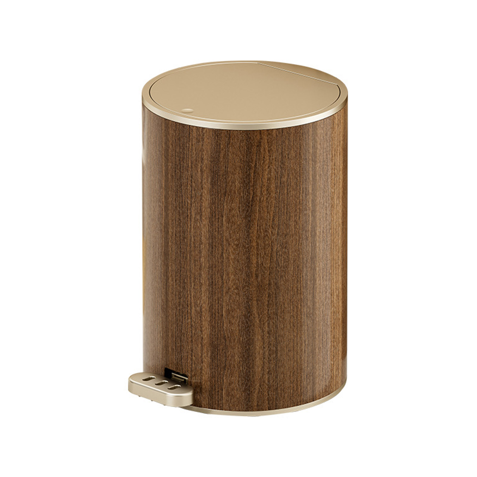 Trash Can Sophisticated Grained Garbage Bin Double Open Antislip Base ...