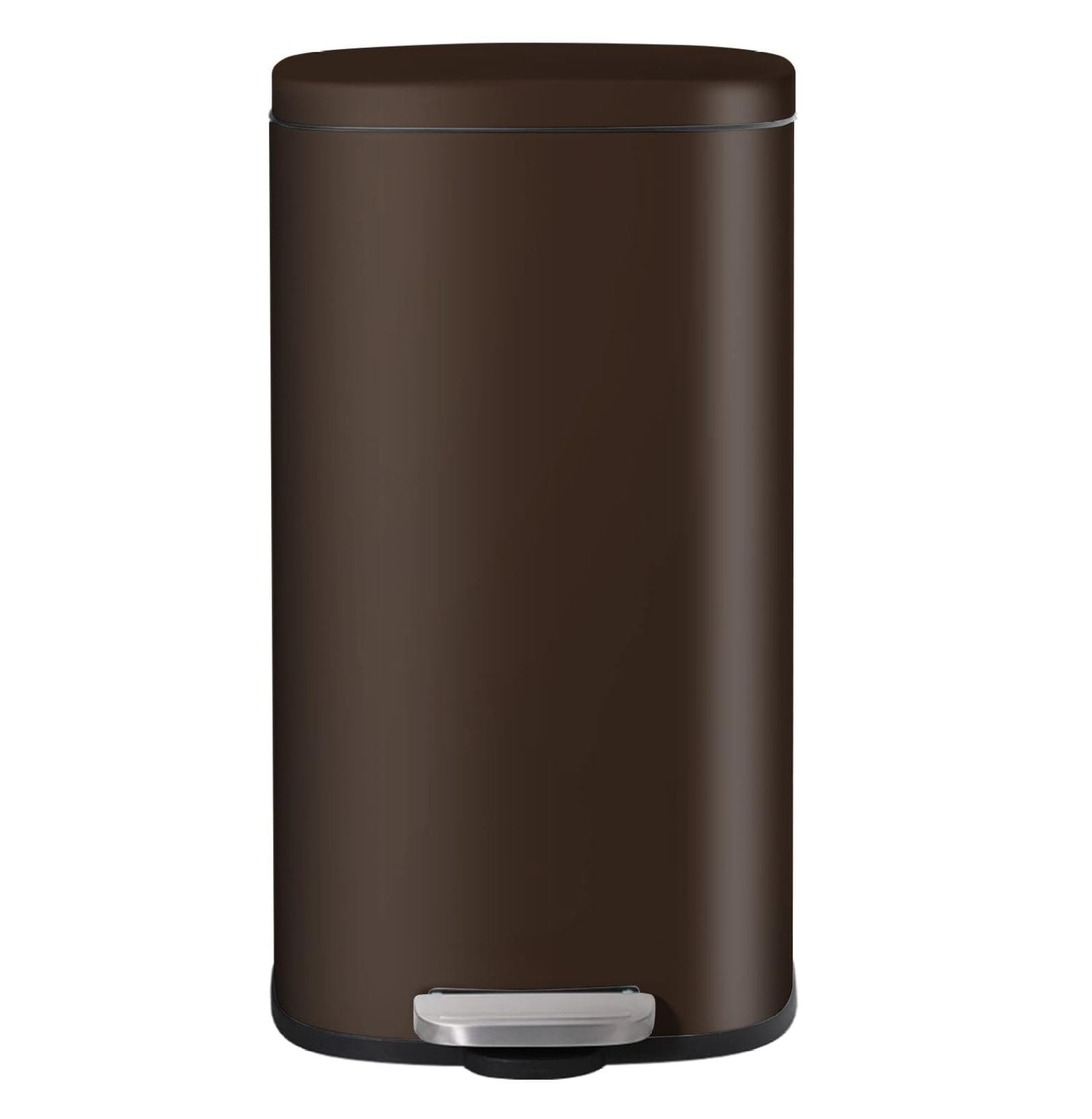 Trash Can, Stainless Steel Kitchen Garbage Can, Step Waste Bin with ...