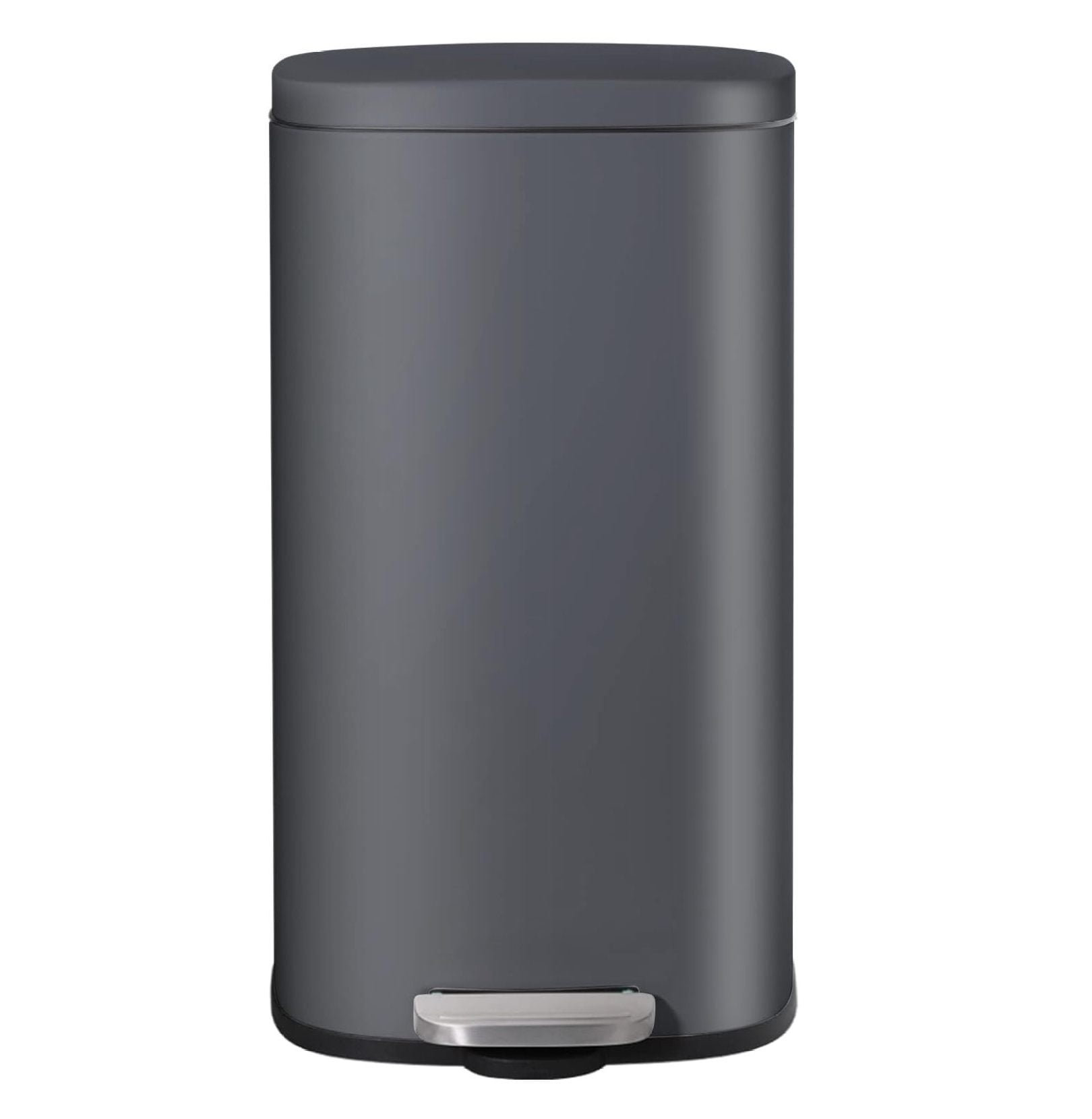 Trash Can, Stainless Steel Kitchen Garbage Can, Step Waste Bin with ...