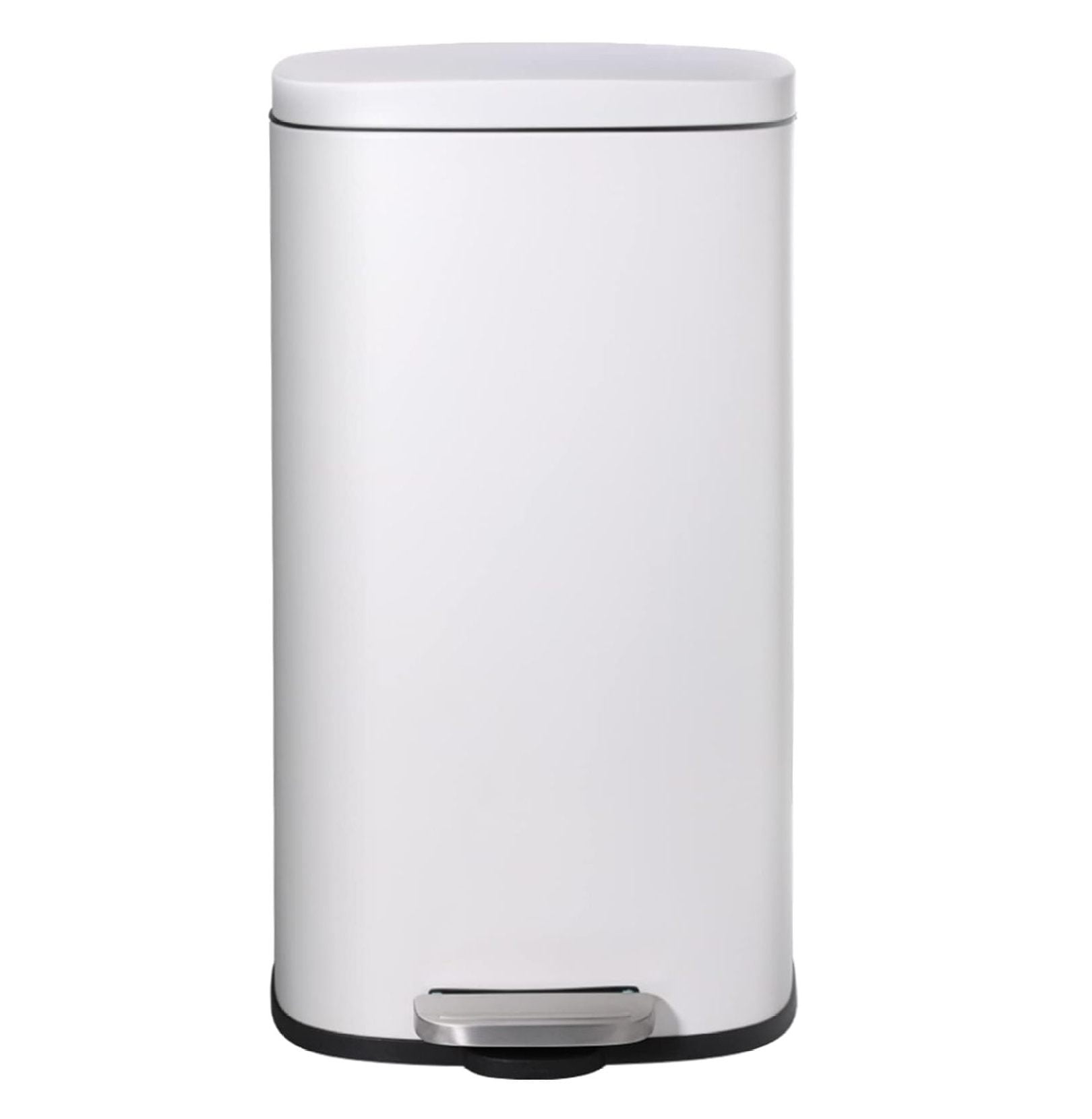 Trash Can, Stainless Steel Kitchen Garbage Can, Step Waste Bin with ...
