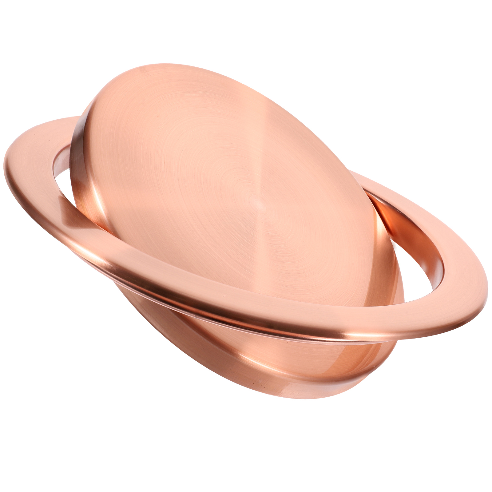 Trash Can Stainless Steel Recessed Lid Round Counter Top Cover Bathroom ...