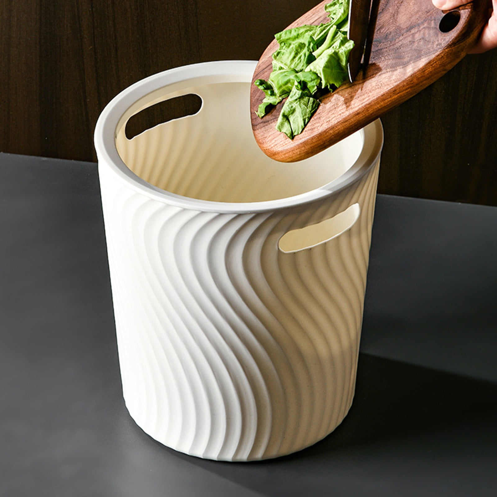 Trash Can Striped Waste Bin Home Office Kitchen Waste Bin Pressure Ring ...