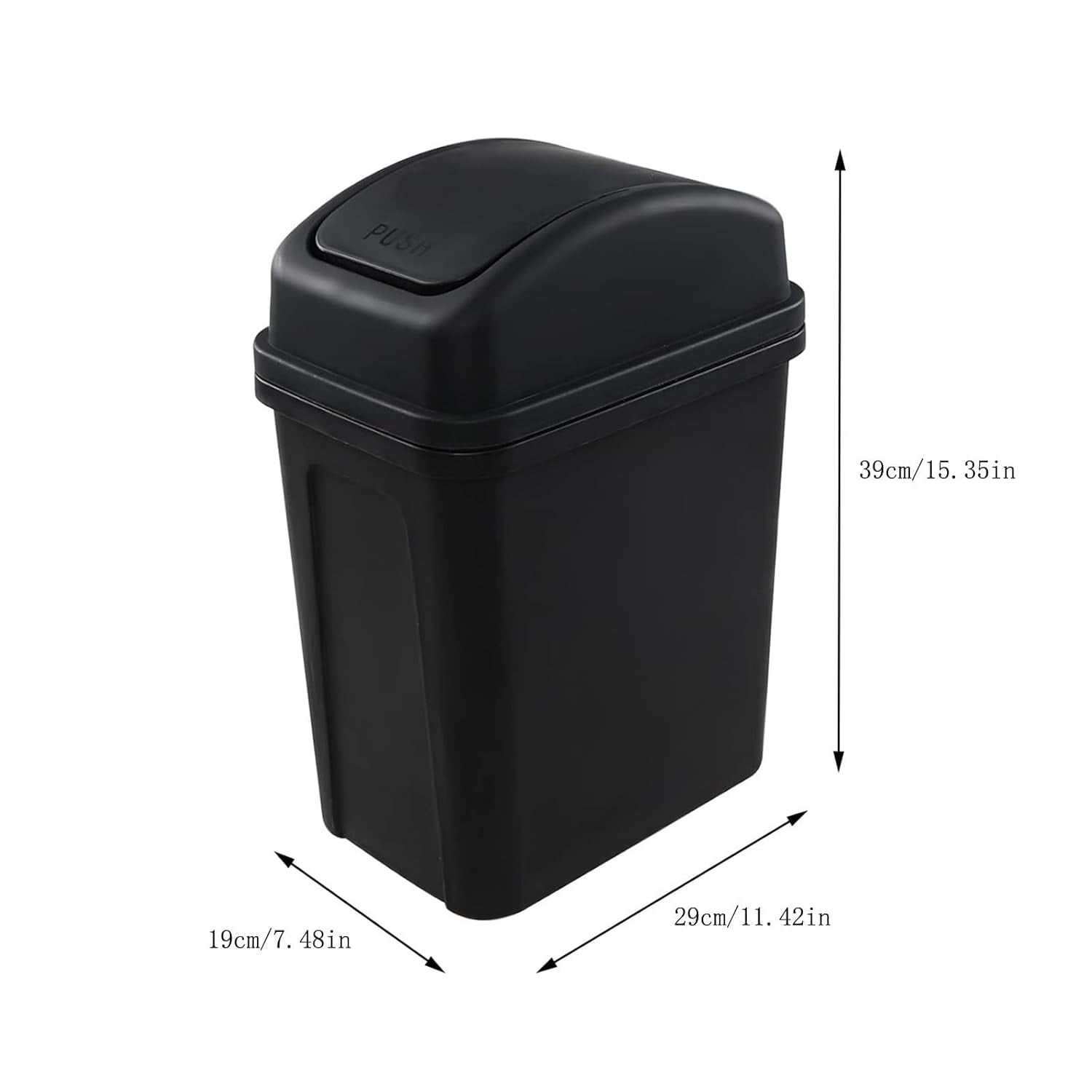 Trash Can With Lid,5.5 Gallons, Plastic Kitchen Garbage Can With Lid ...