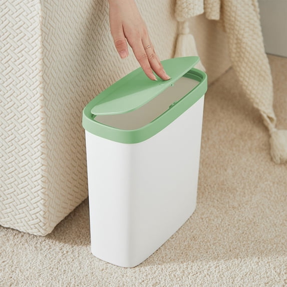 Trash Can With Lid Press Type Small Garbage Can For Living Room ...