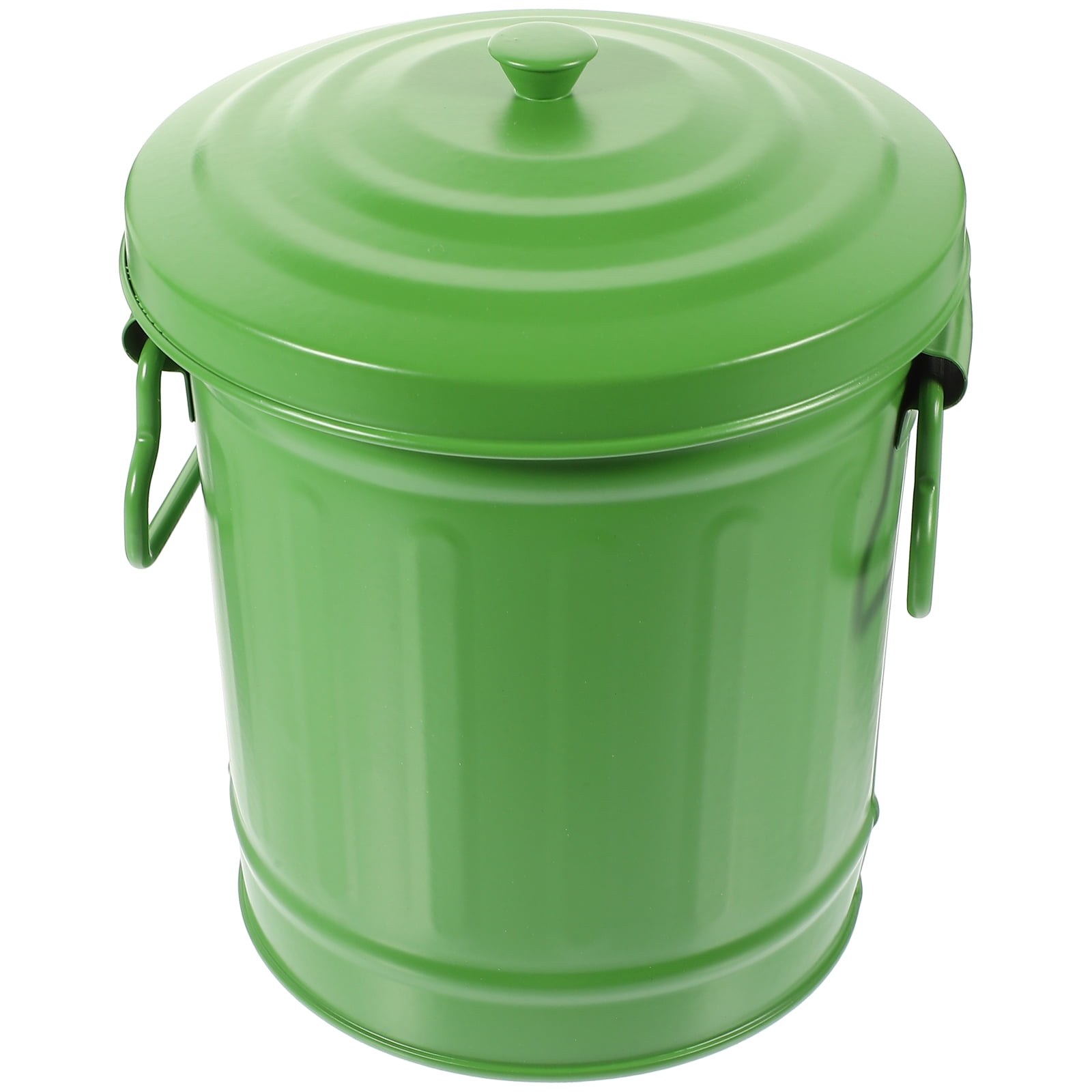 Trash Can with Handle Bins Flower Pot Bedroom Organizing Desk Iron ...