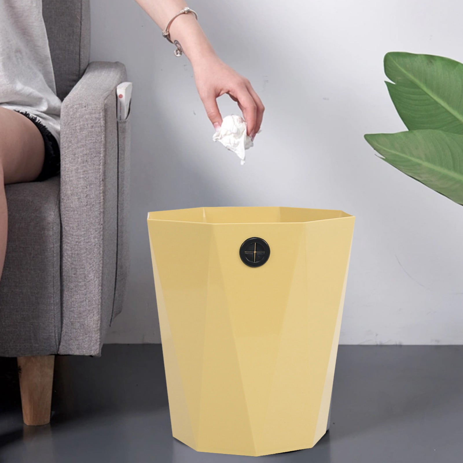 Trash Can with Lid Hwkond Trash Can Pressure Household Kitchen Large ...