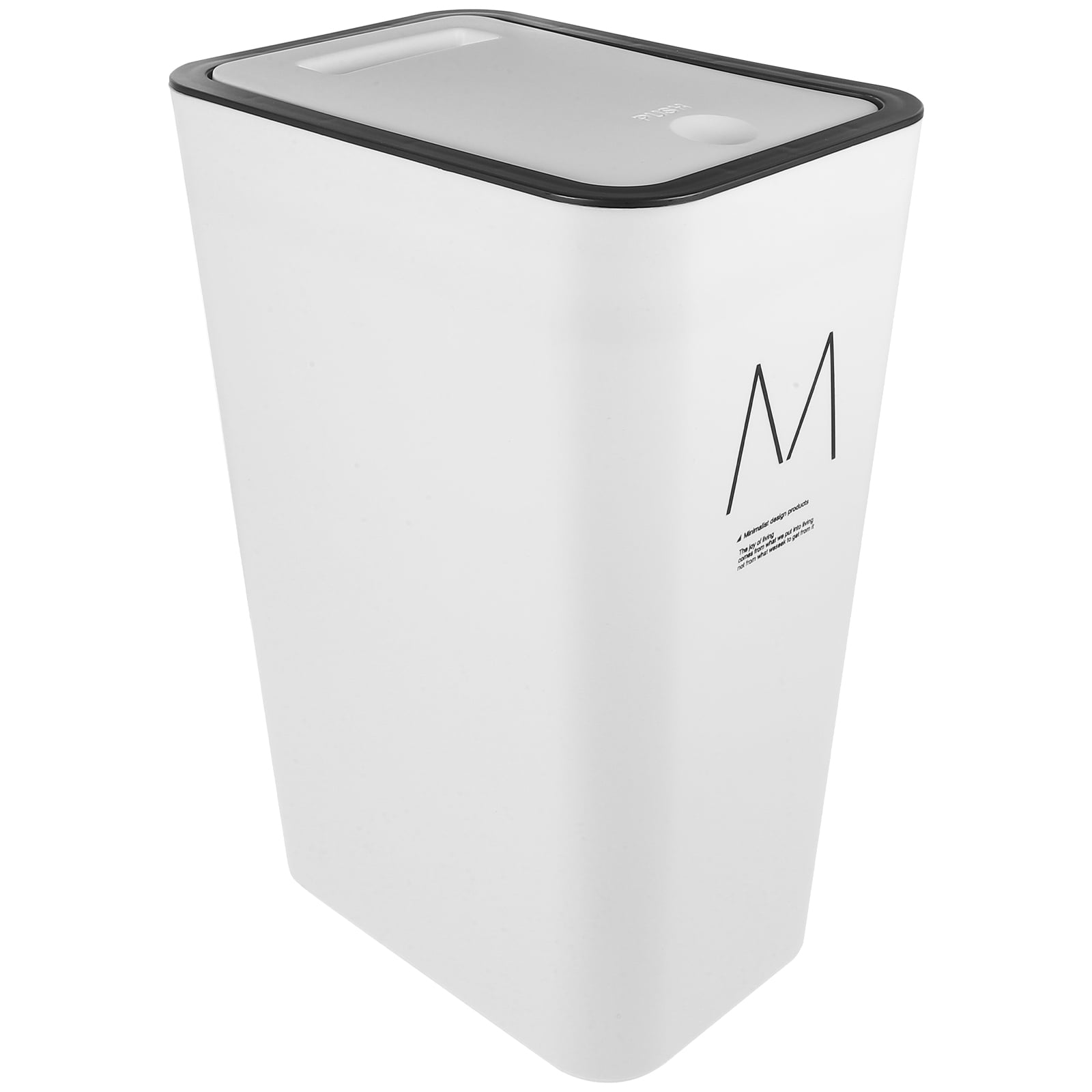 Trash Can with Lid Plastic Garbage Bin Large Waste Bin Container for ...