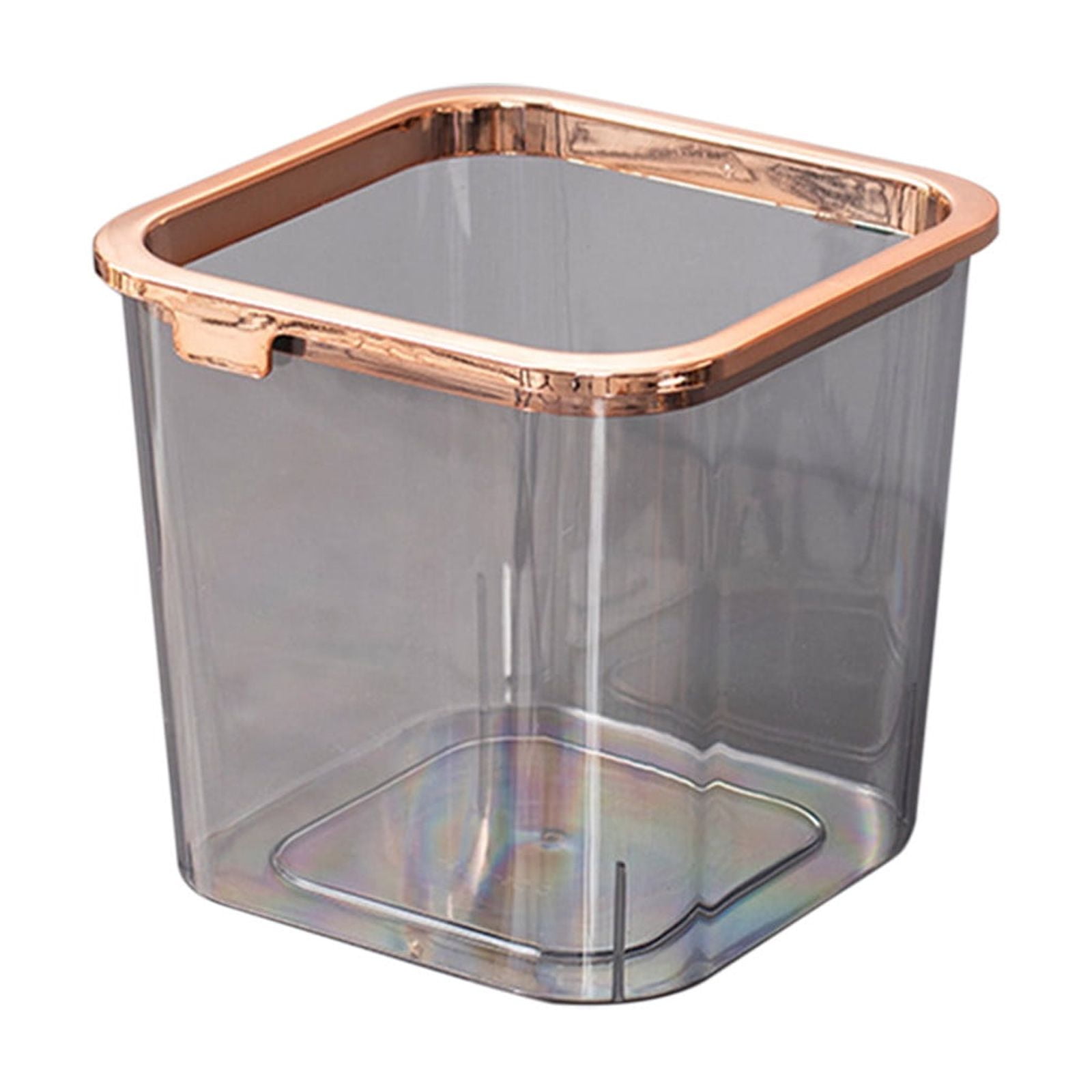 Trash Cans Outdoor Clear Acrylic Trash Can Square Wastebasket Large ...