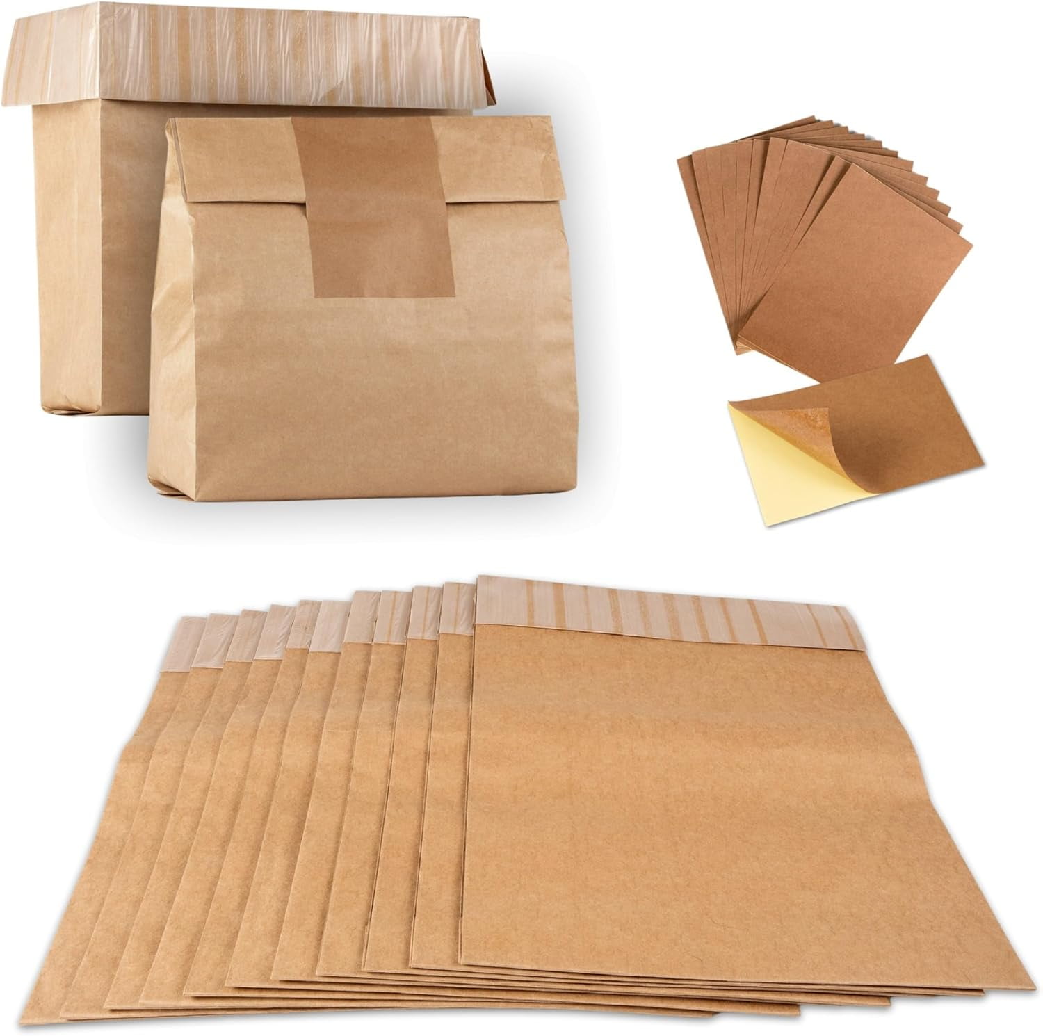 Trash Compactor Bags for Kitchen (12-Pack), 25% Thicker Kraft Paper ...
