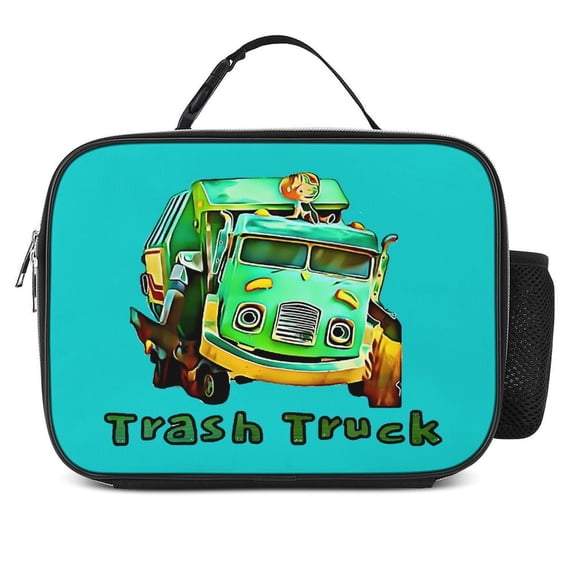 Trash Green Truck Reusable Lunch Bento Box Insulated Portable Handbags ...