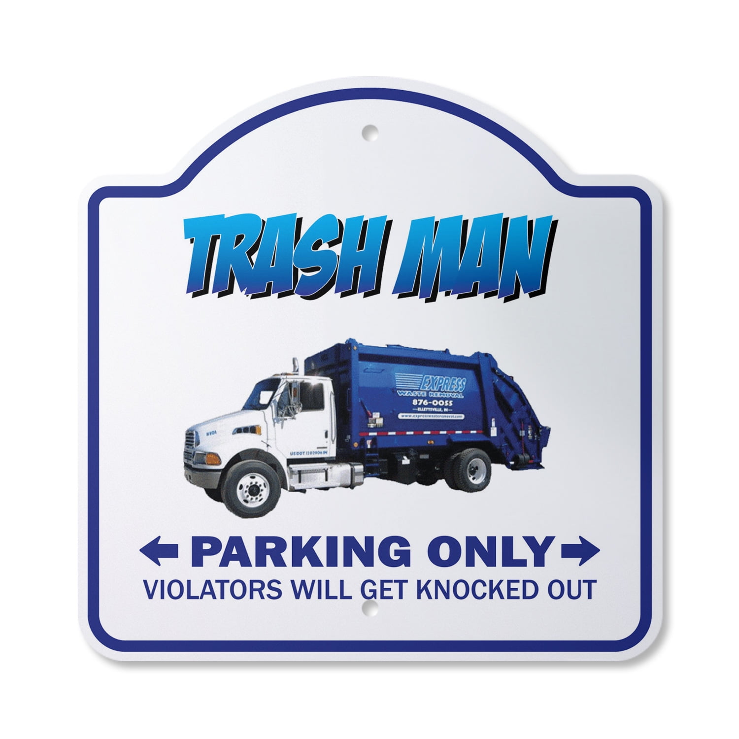 Trash Man 14" X 14" Sign | Indoor/Outdoor Plastic | SignMission ...