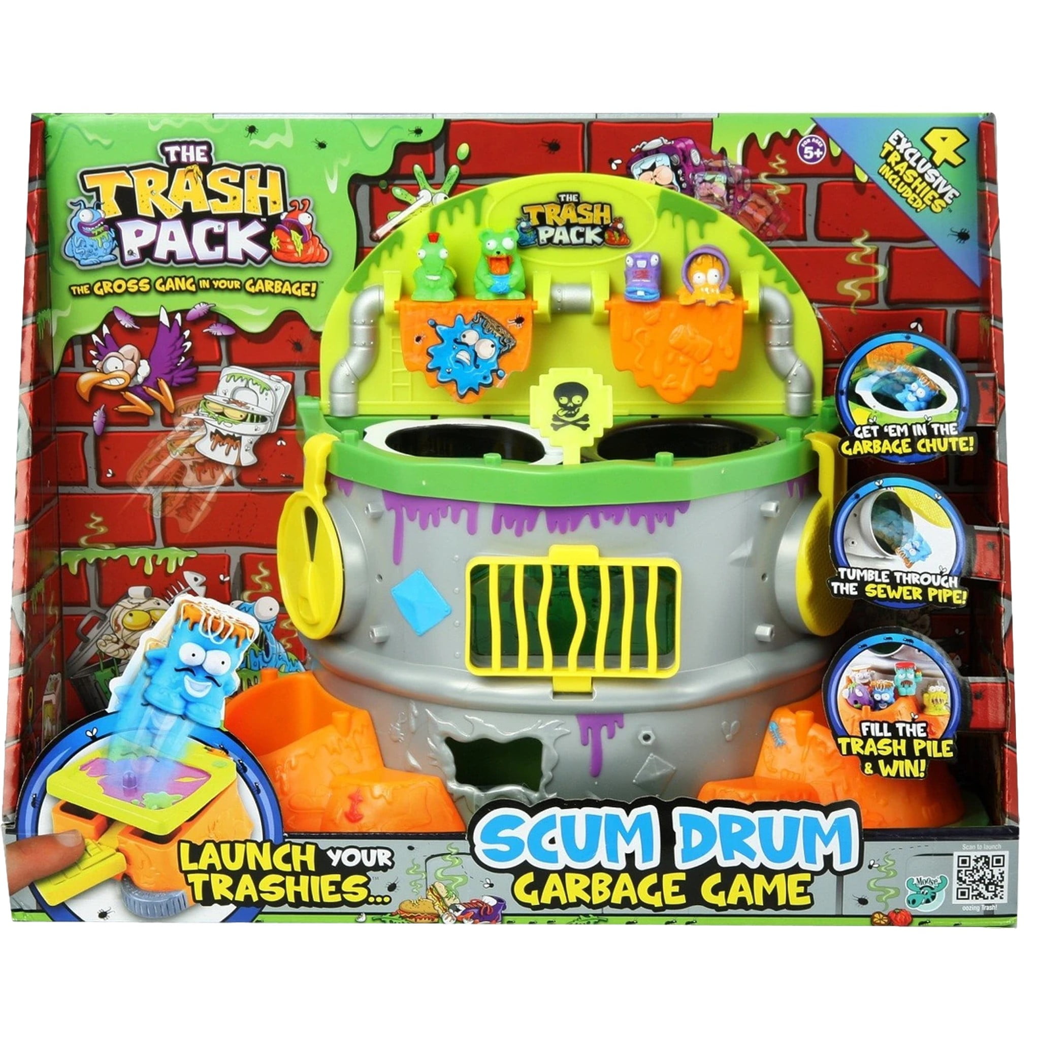Walmart's Trash Pack 'Trashies' Scum Drum Game - Dirty Toys Garbage ...