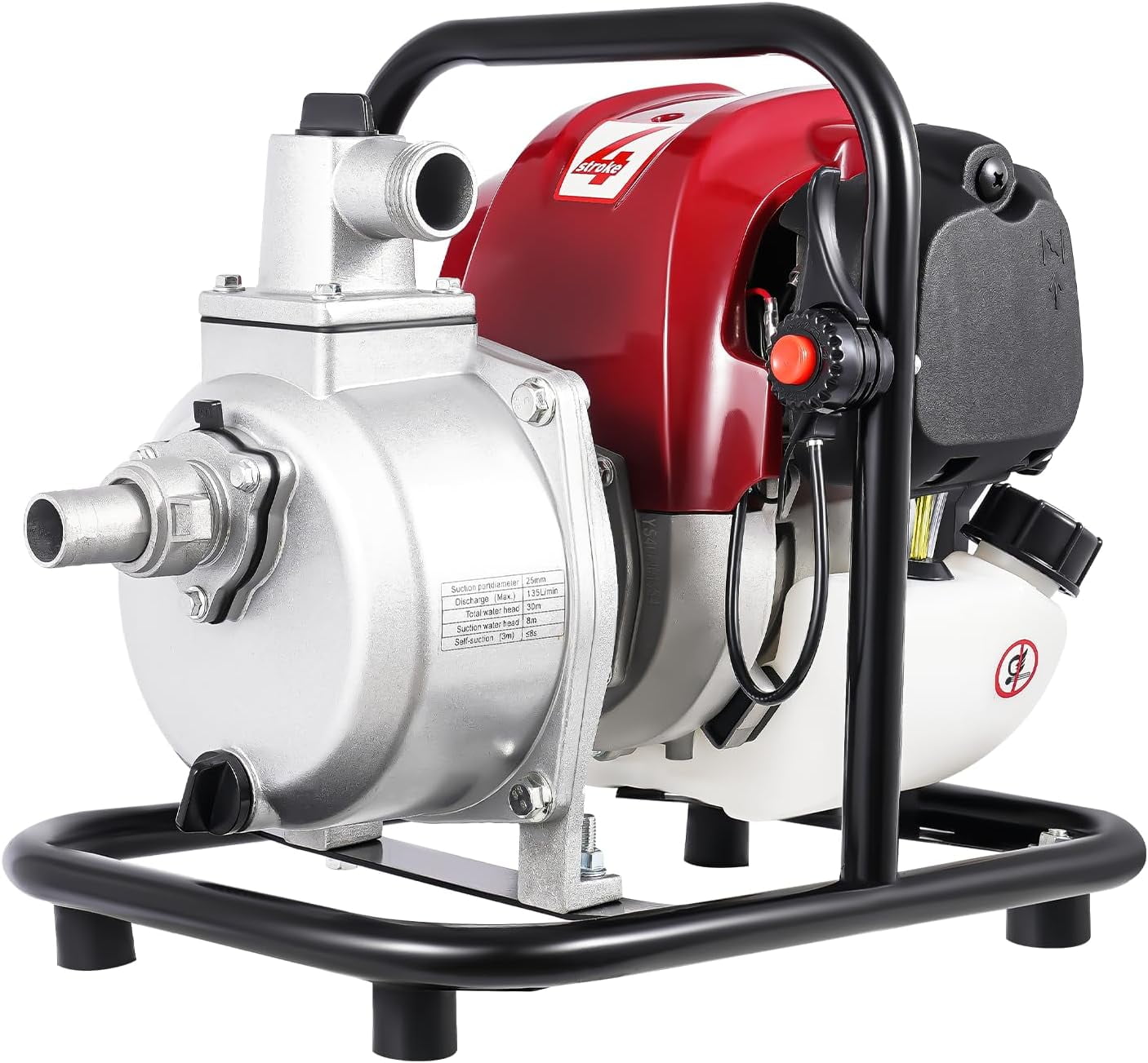 Trash Pump 1 inch, 4 Stroke Gas Powered Water Pump, Gasoline Engine ...