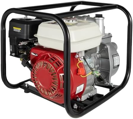Trash Pump 2 inch, 6.5HP Gas Powered Water Pump, 4-Cycle Engine with ...