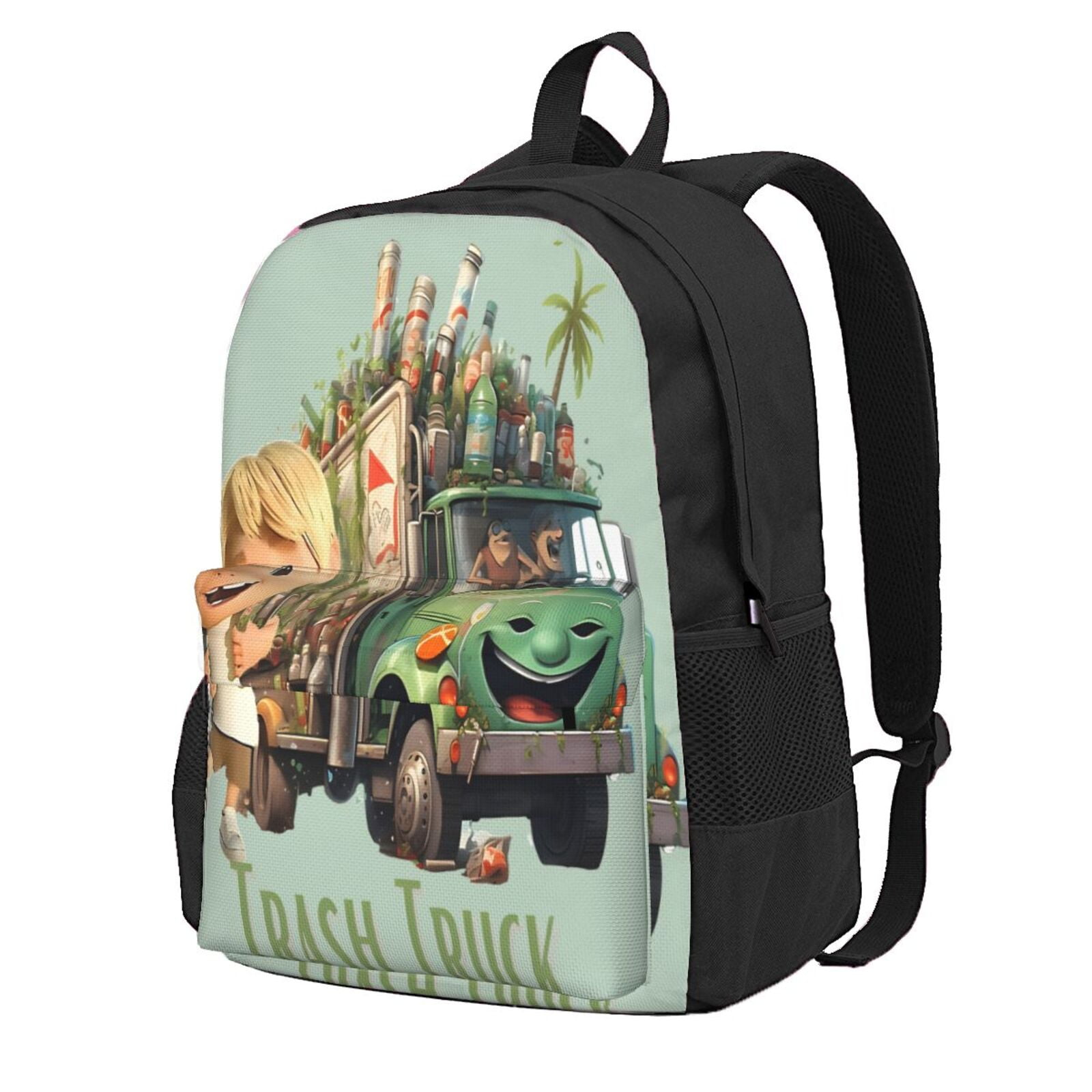 Trash Truck Backpack HD Printed Book Bag Cartoon Perfect Book Bag Gift ...