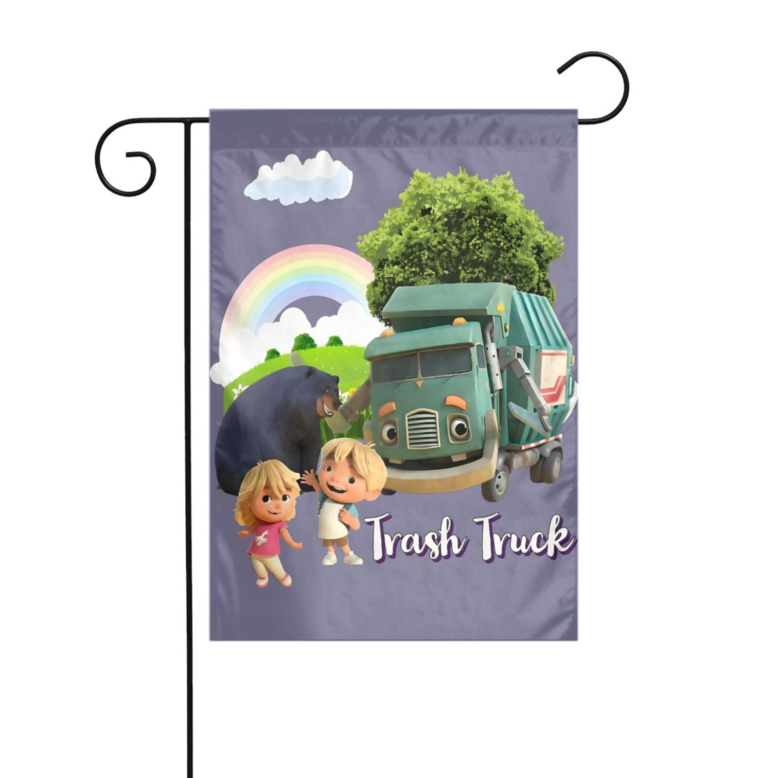 Trash Truck Garden Flag Vertical Double Sided Rustic Farmland Yard Lawn ...