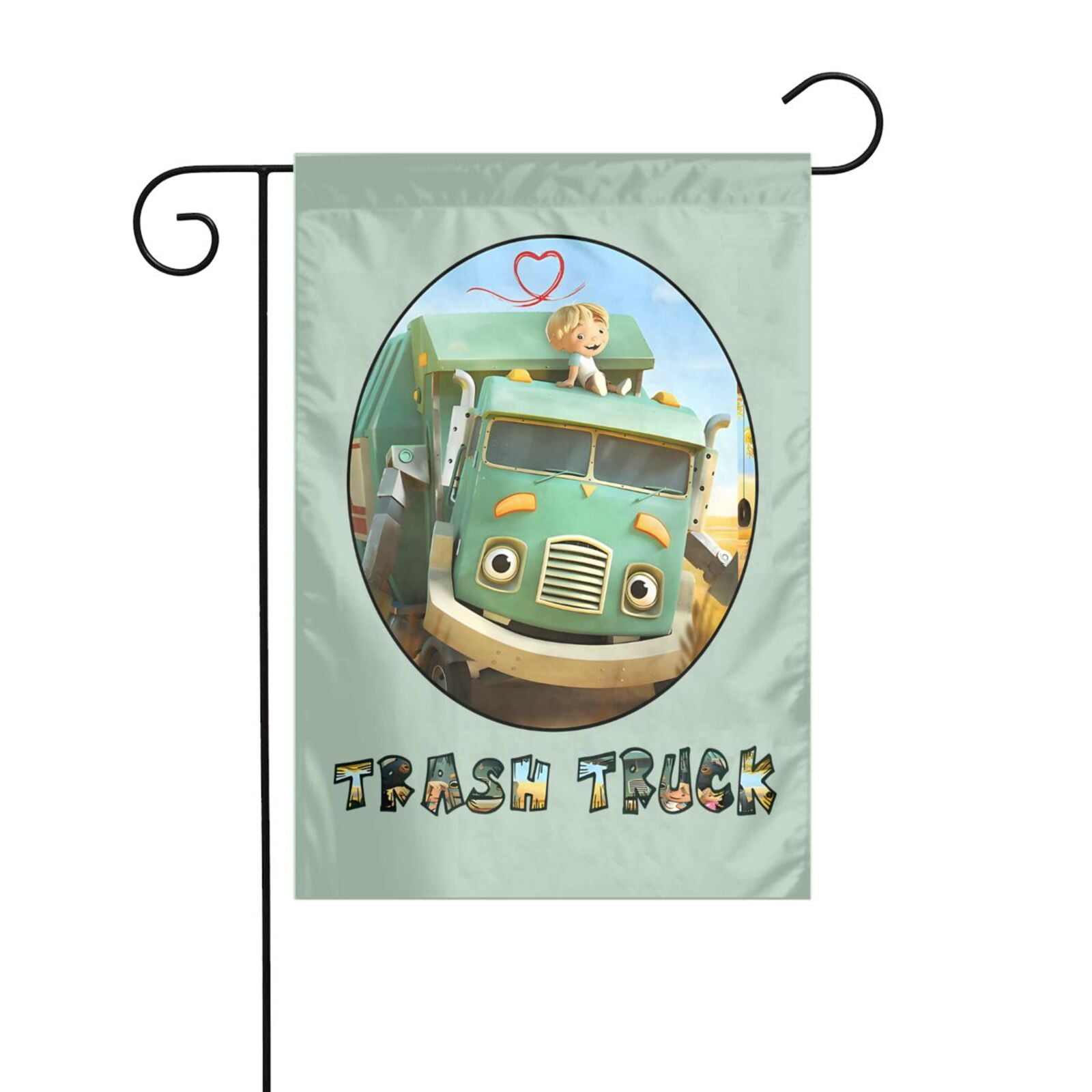 Trash Truck Garden Flag Vertical Double Sided Rustic Farmland Yard Lawn ...