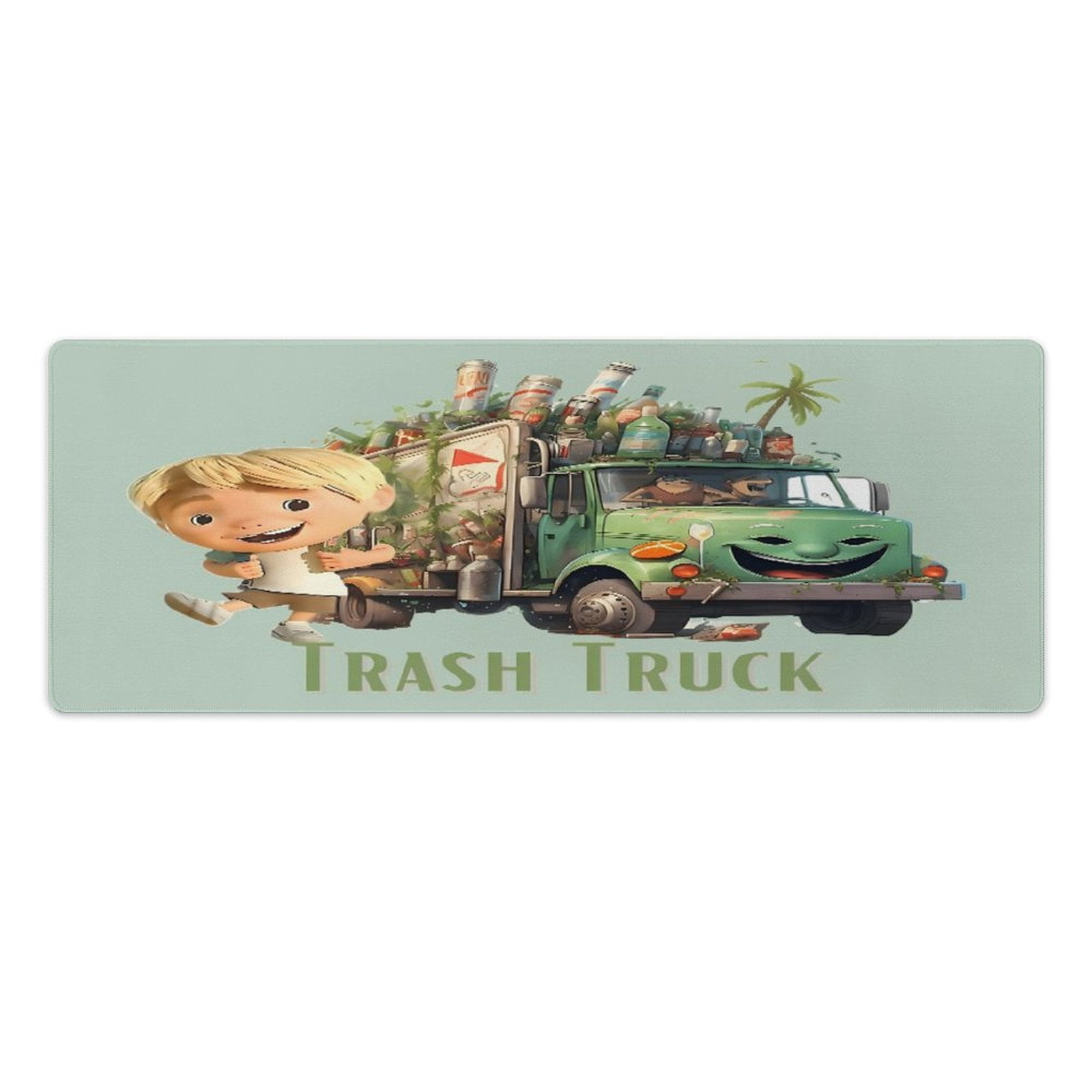 Trash Truck Large Mouse Pad Cartoon Mouse Pad Rectangle Mouse Pads for ...