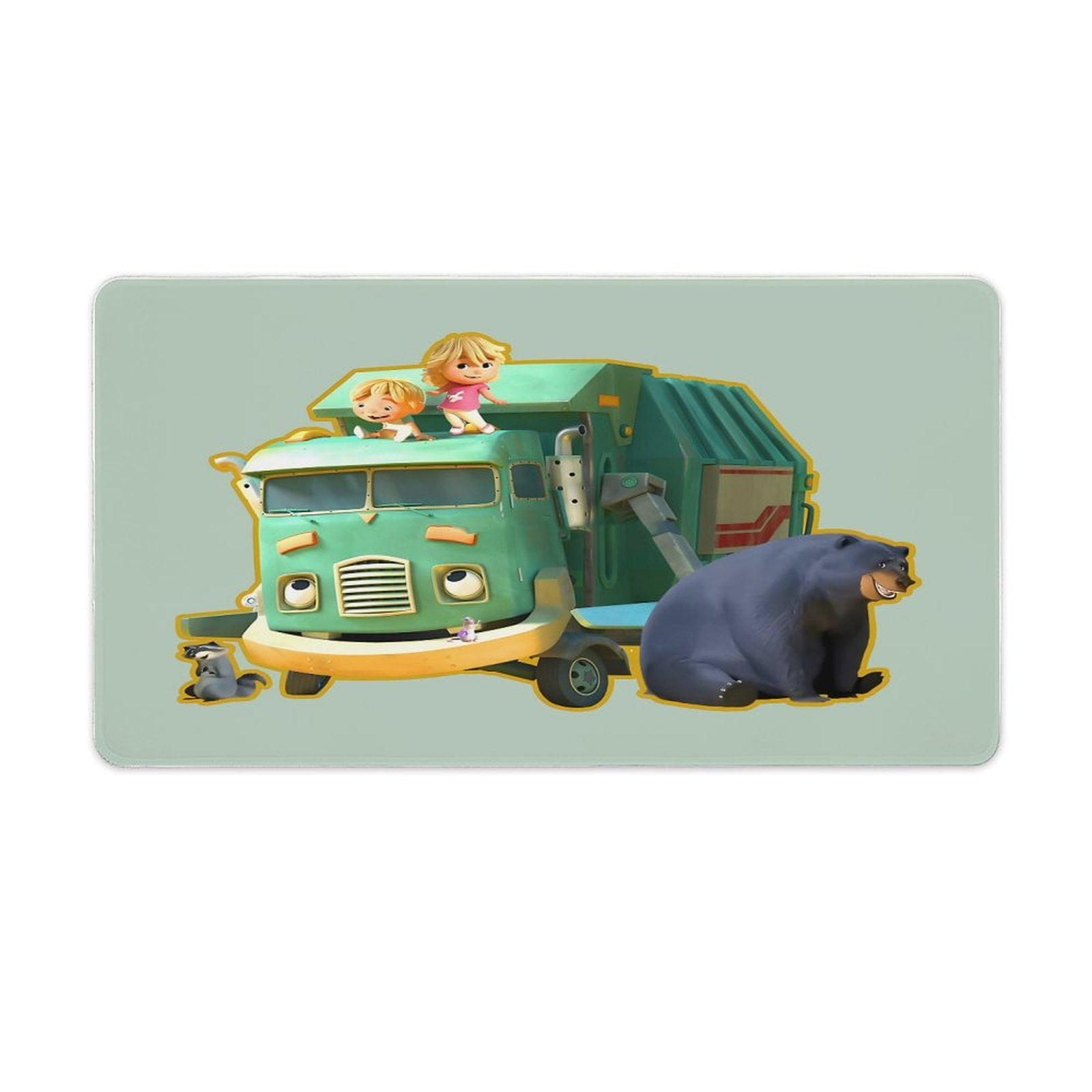 Trash Truck Large Mouse Pad Cartoon Mouse Pad Rectangle Mouse Pads for ...