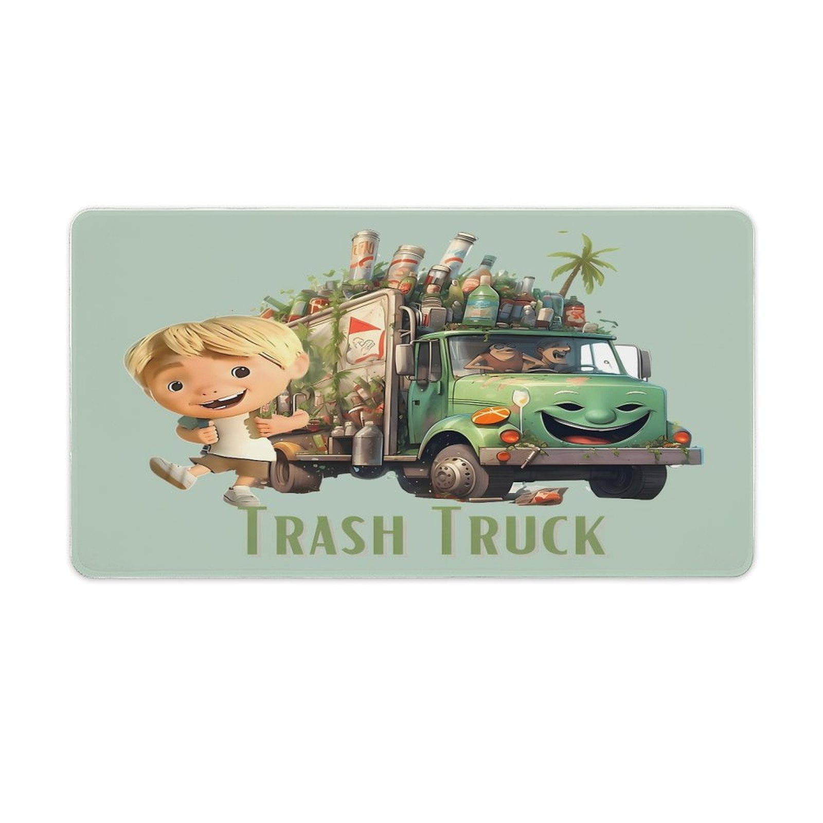 Trash Truck Large Mouse Pad Cartoon Mouse Pad Rectangle Mouse Pads for ...
