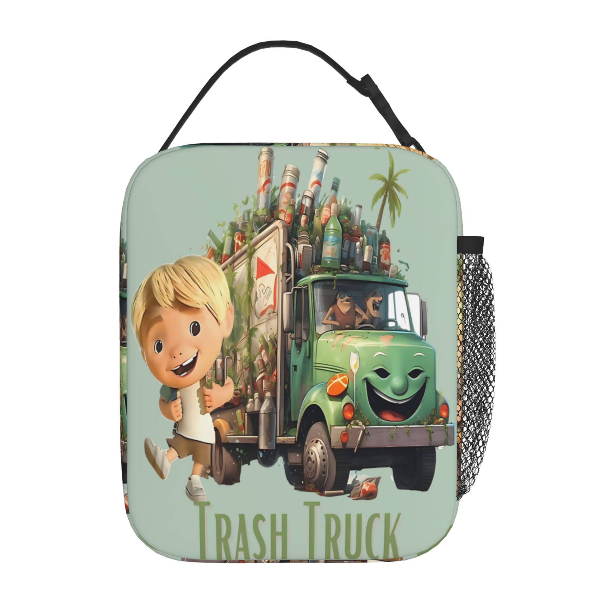Trash Truck Lunch Bag Cute Kawaii Insulated Lunch Box With Compartments ...