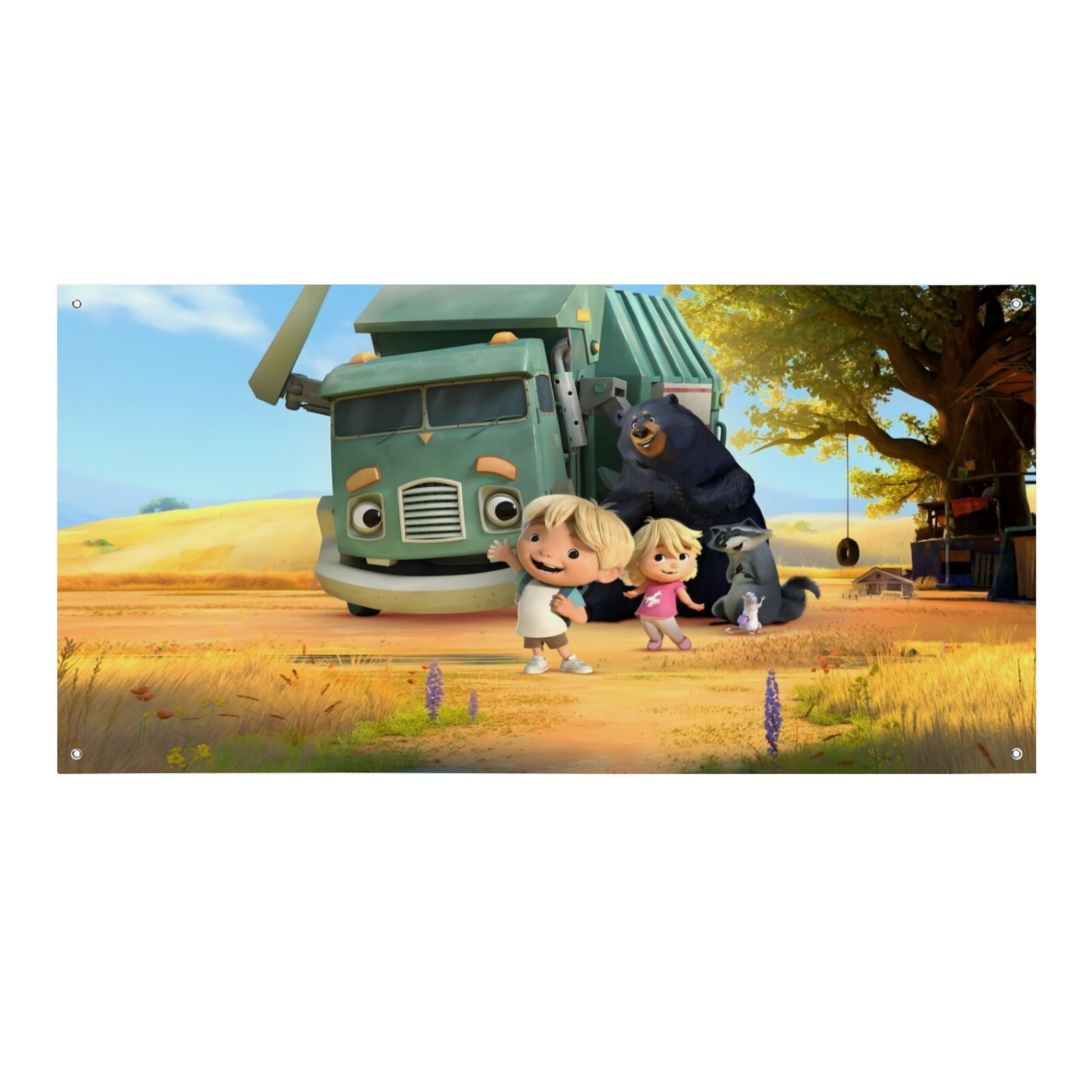 Trash Truck-Theme Backdrops Banner Birthday Party Decor Supplies ...