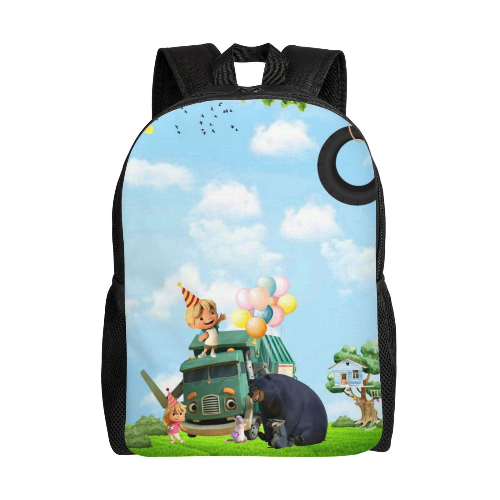 Trash Truck Unisex Backpack Laptop Daypack Adjustable Shoulders School ...