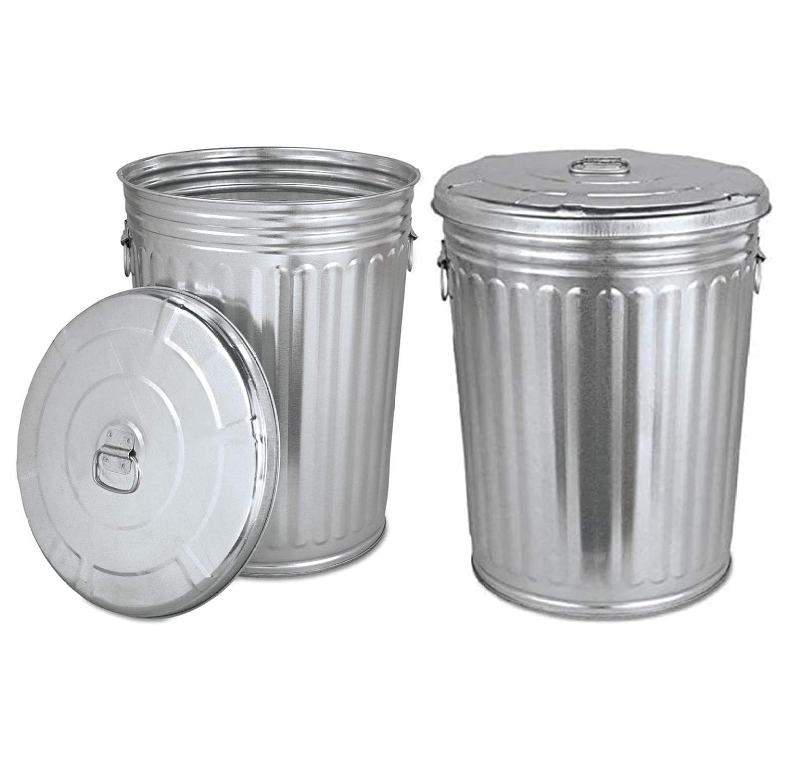 Trash can with lid - Pre-Galvanized Trash Can with Lid Round, Steel ...