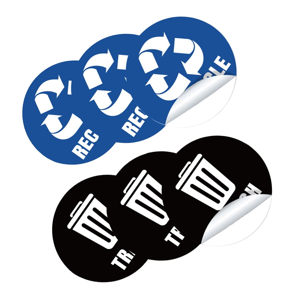 Hytrove Waste Container Stickers Pvc For Trash Can Set 5.04X5.04X0 ...