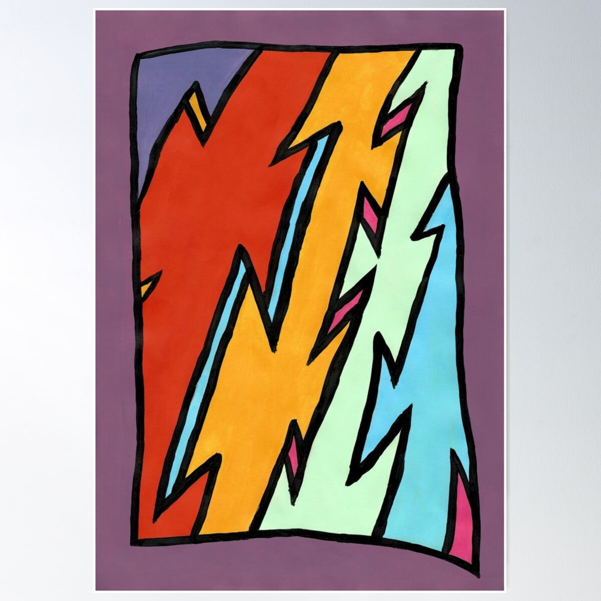 Trashpots Originals: Purple Hafner Zags Poster Wall Art, Modern Wall ...