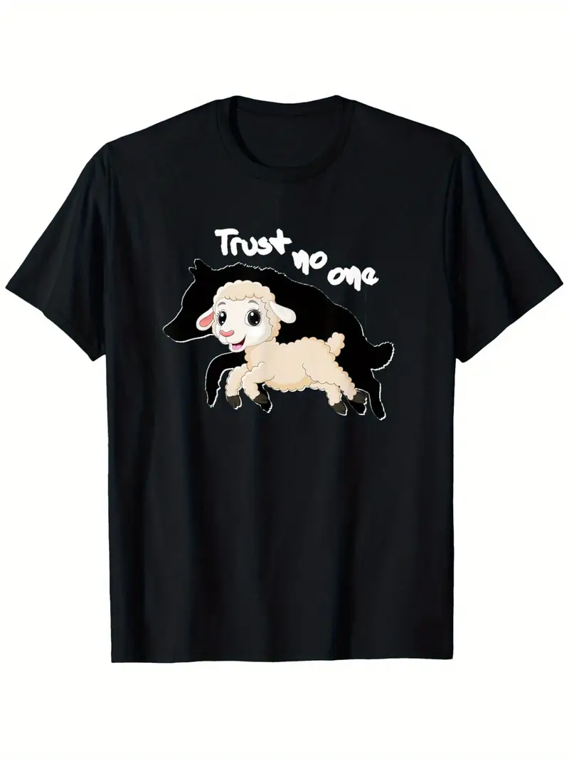 Trau Niemanden Wolf "Trust No One" Sheep in Wolf's Clothing Graphic T ...