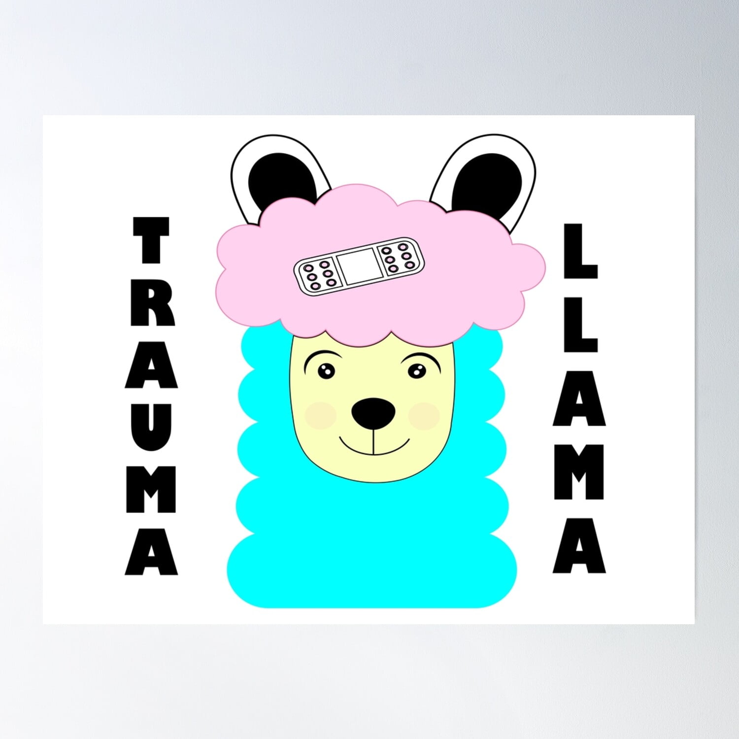Trauma Llama Poster Wall Art, Modern Wall Decor, 24x36 UNFRAMED ...
