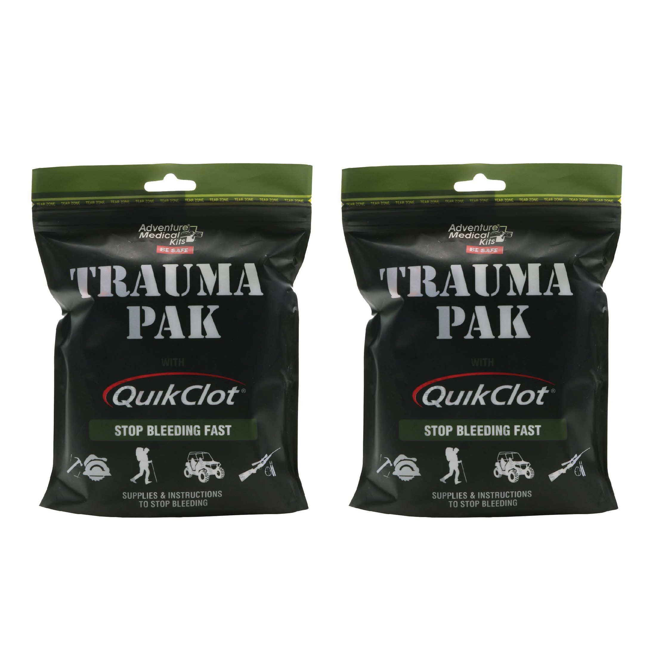 Trauma Pack with QuikClot Kit- 2pk - Walmart.com