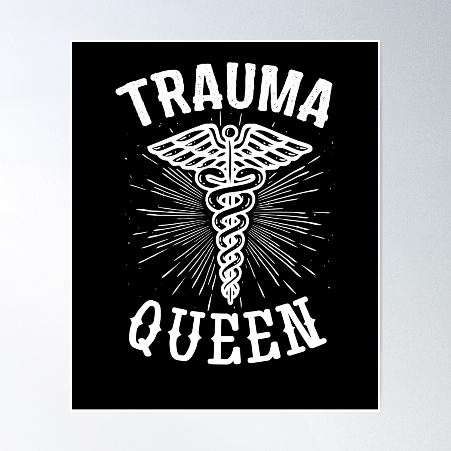 Trauma Queen Poster Wall Art, Modern Wall Decor, 8x12 UNFRAMED ...