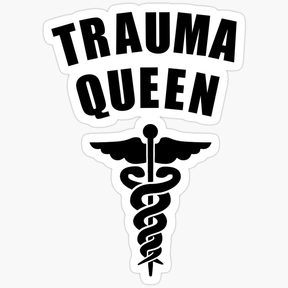 Trauma Queen Sticker Phone Decal Water Bottle Stickers Car Decals ...