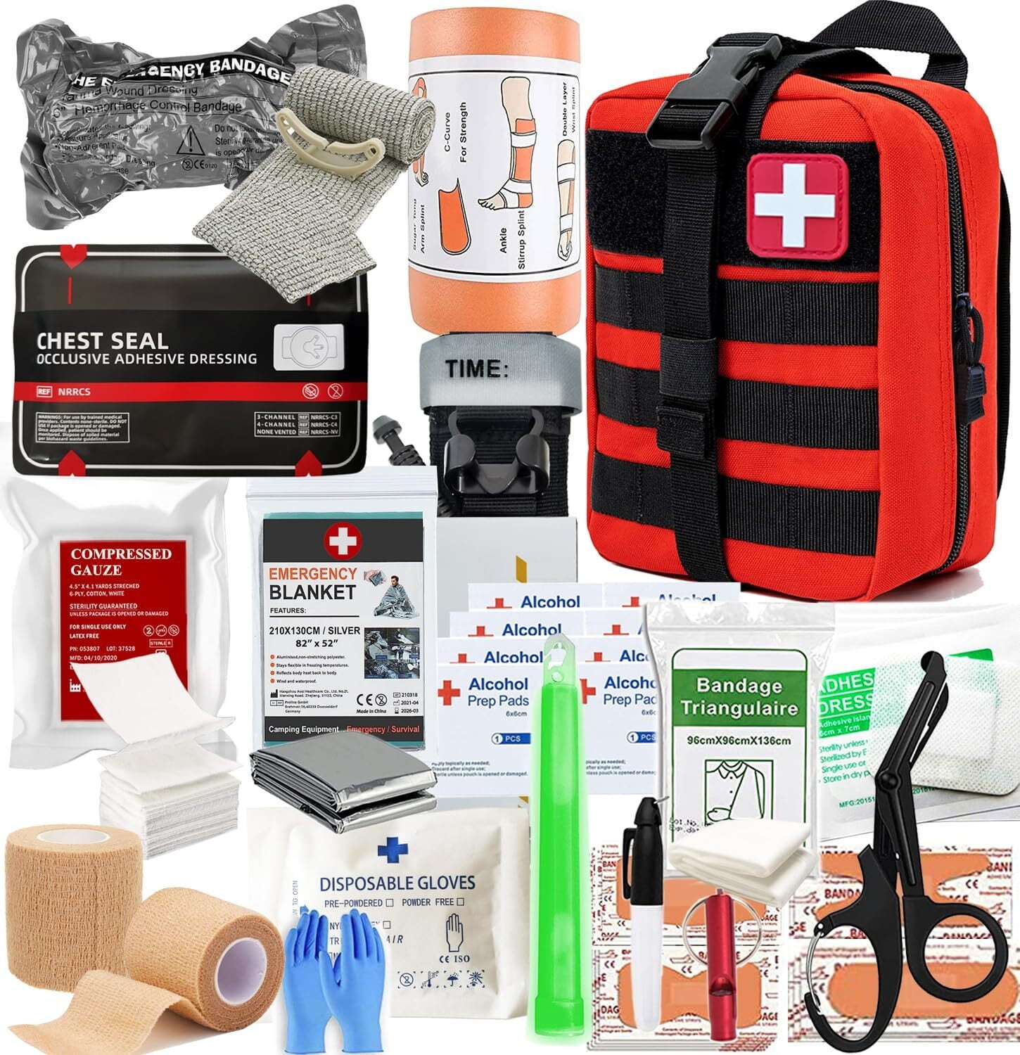 Trauma Refill Kit Med Pack | Vented Chest Seal | Israeli Bandage ...