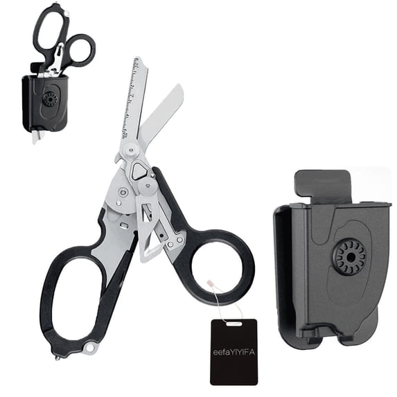 6-in-1 Trauma Shears, Folding Medical Scissors, Stainless Steel EMT ...