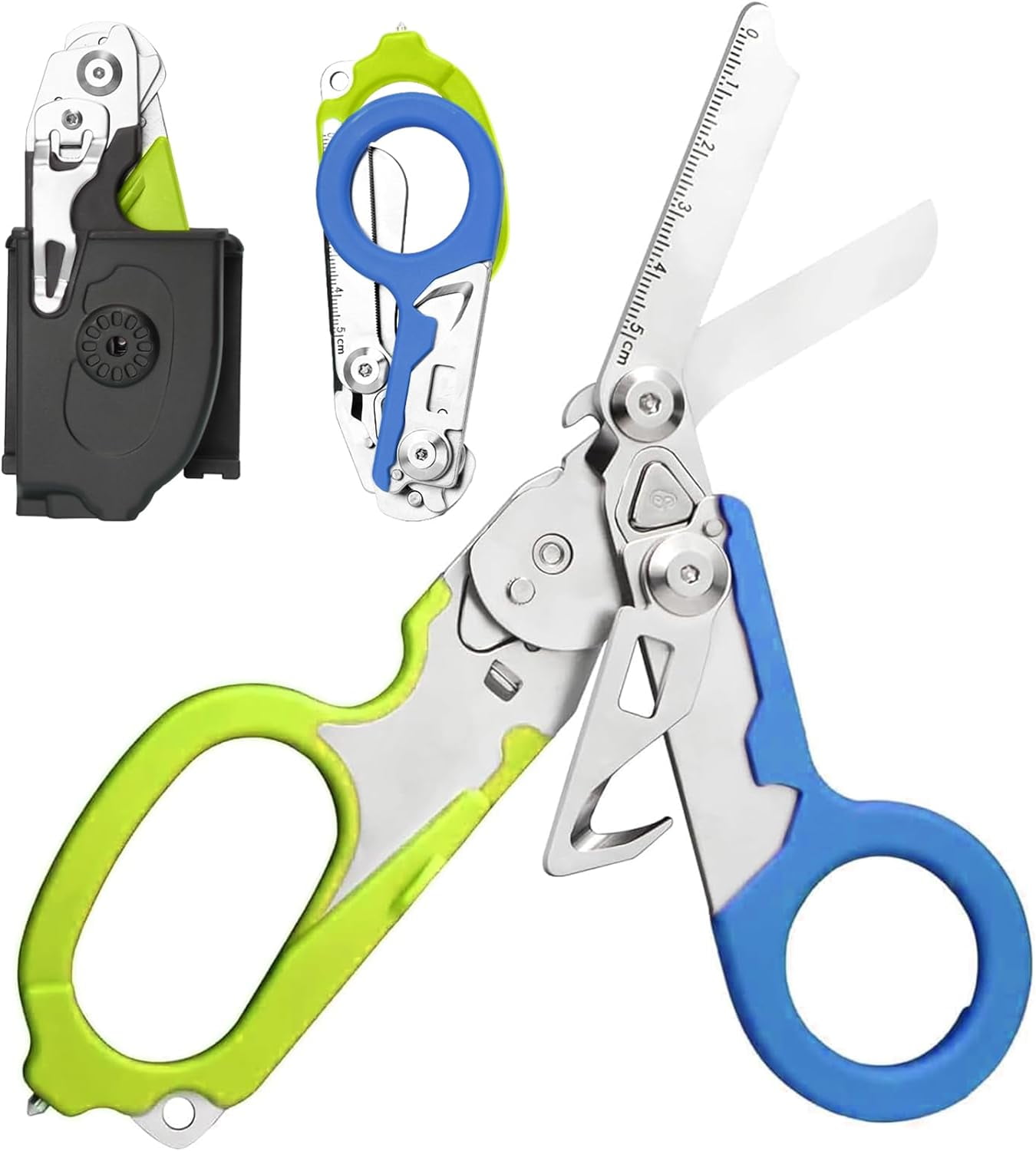 Trauma Shears Foldable,Emergency Response Shears with Strap Cutter and ...