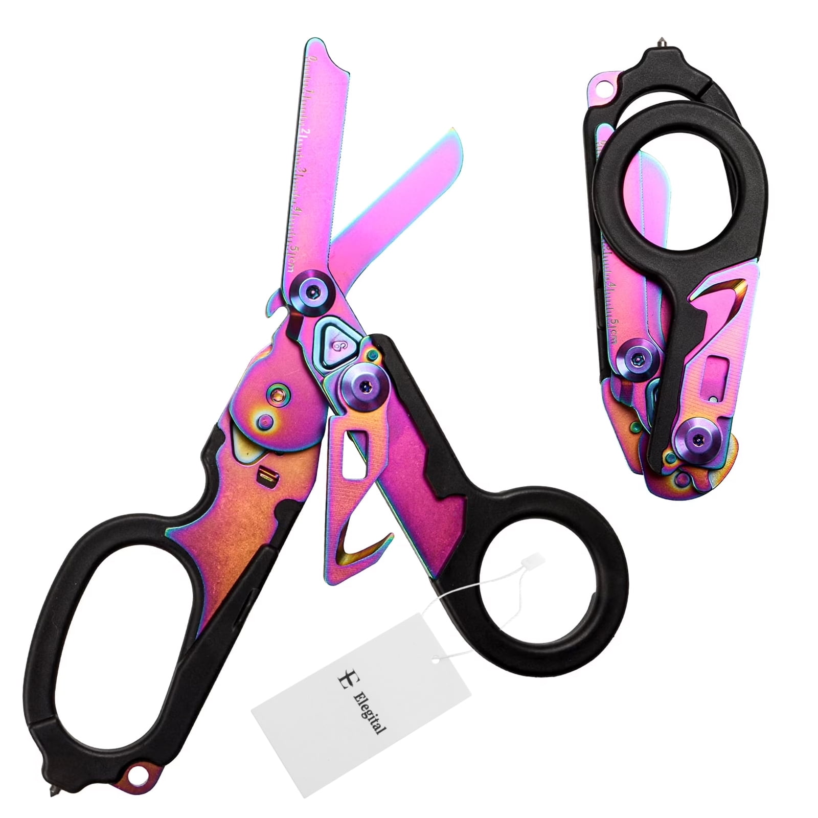Trauma Shears, Stainless Steel Pocket Scissors Glass Breaker Emergency ...