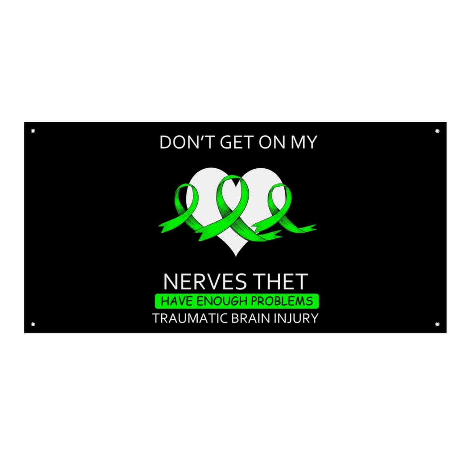 Traumatic Brain Injury Awareness Banners Flag Hanging Backdrop Sign ...