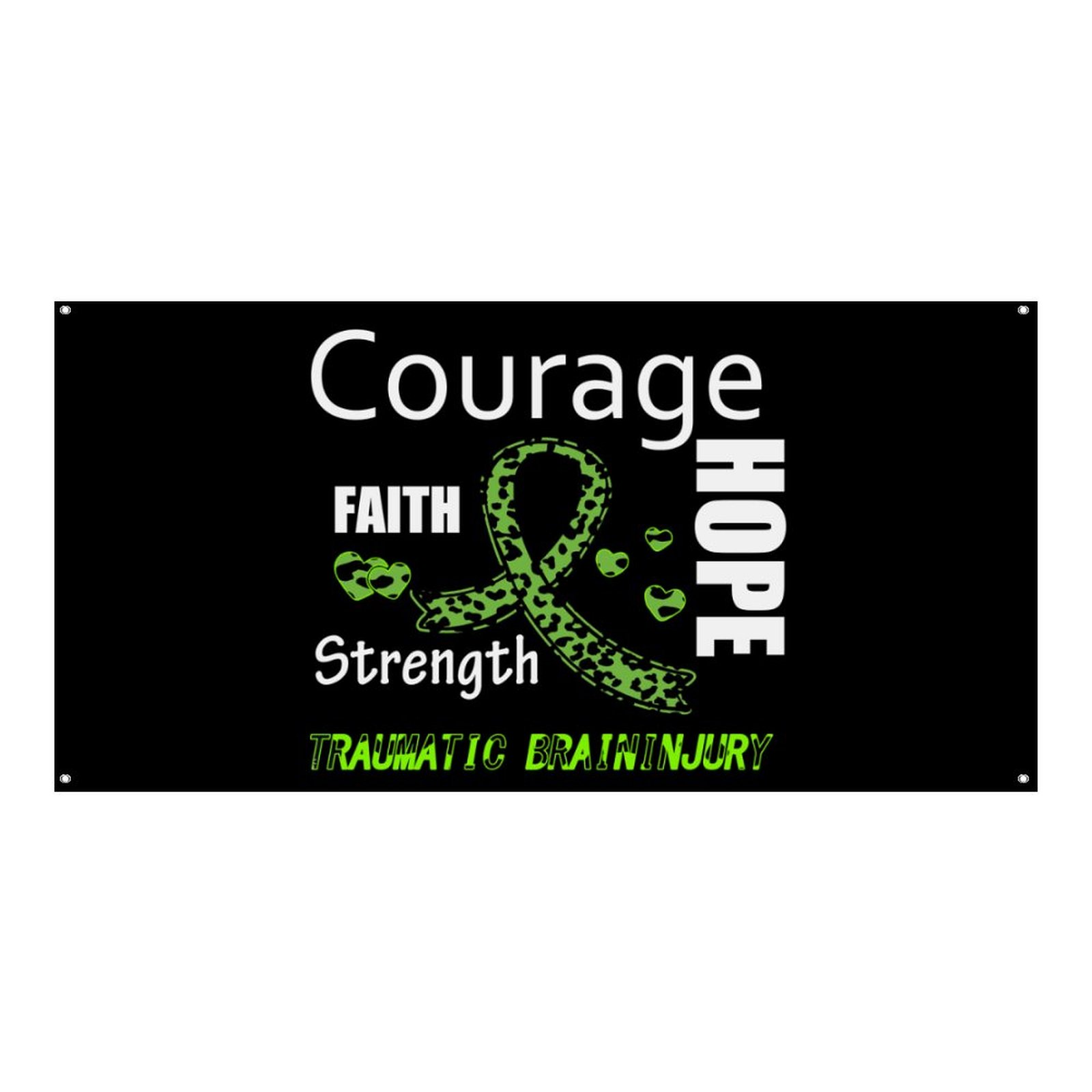 Traumatic Brain Injury Awareness Banners Flag Hanging Backdrop Sign ...