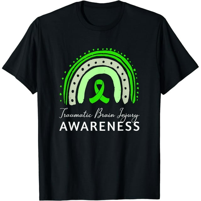 Traumatic Brain Injury Awareness / Green Ribbon TBI Support T-Shirt ...